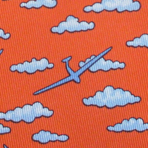 Hermes | Accessories | 0 Real Hermes Tie Orange Blue Glider Planes ...